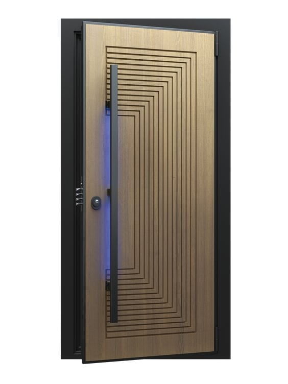 Modern 2.5D HDHMR Door with Stylish Deco Paint | Customizable Entry Door
