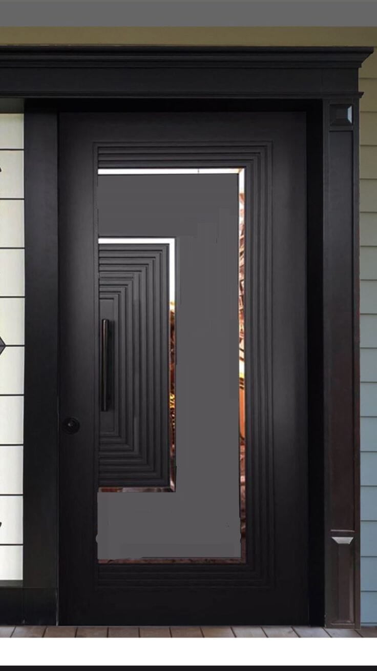 Modern HDHMR Profile Door with Matte Black Deco Paint Finish ...