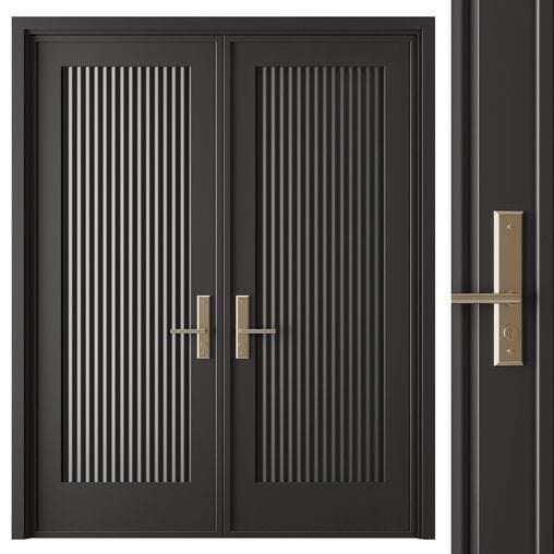 Modern HDHMR Louvered Double Door | Customizable Elegant Entryway