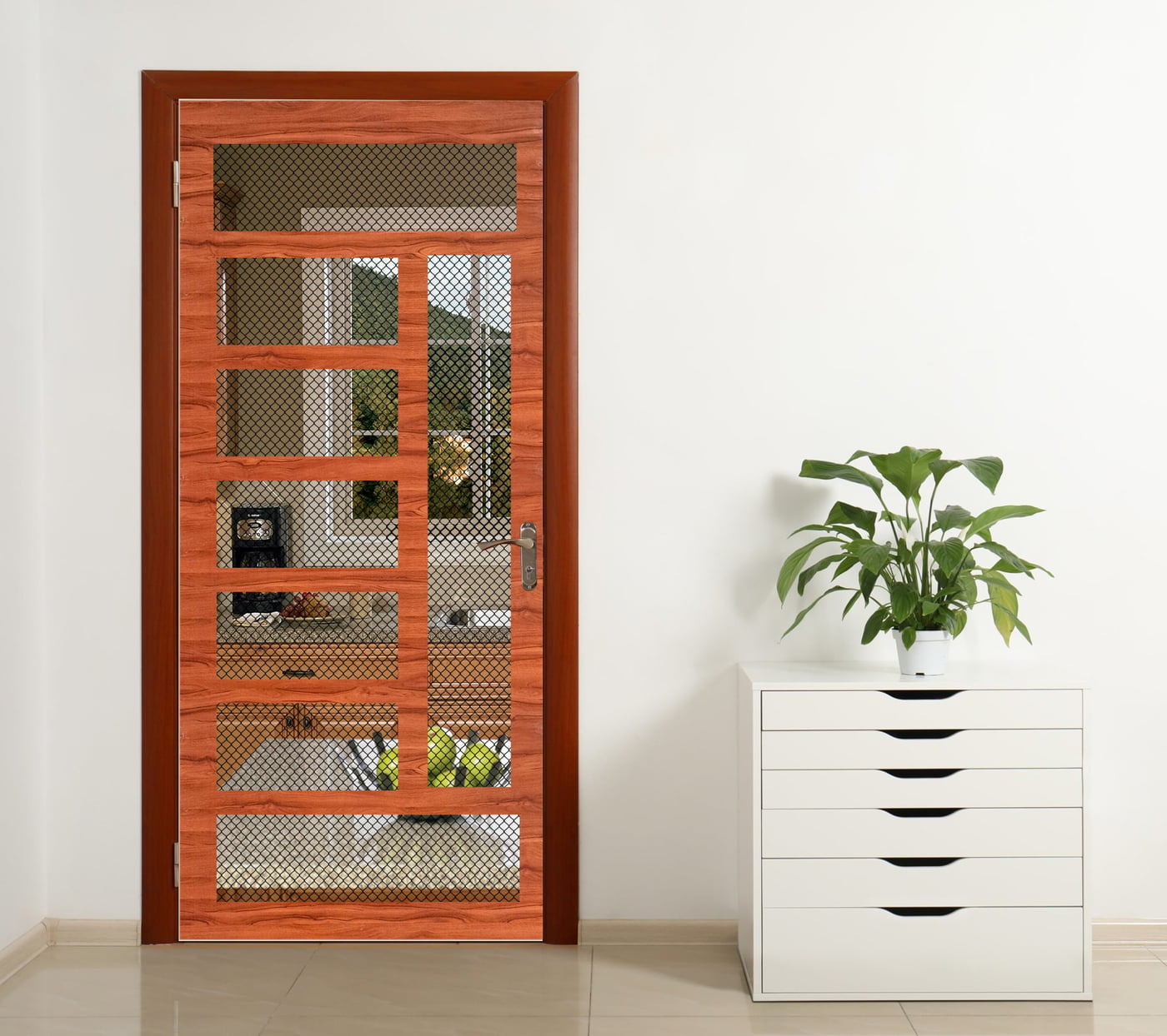 Waterproof WPC Jali Door | Durable & Stylish | Customizable Sizes & Colors