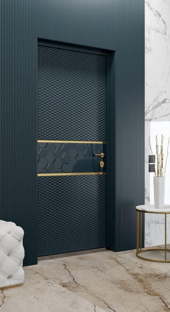 Elegant 3D HDHMR Door with Textured Deco Paint Design