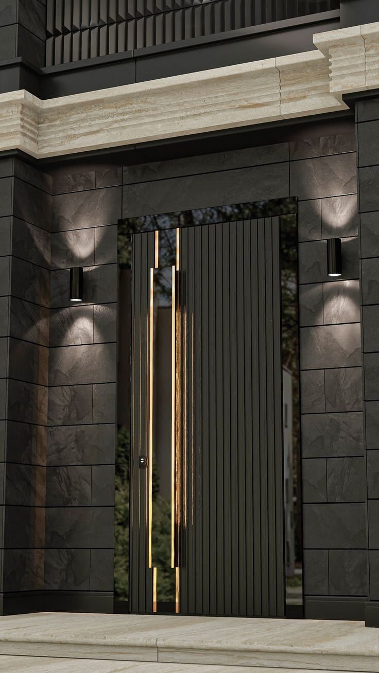 Modern HDHMR Louvred Double Door with Sleek Deco Paint Finish ...