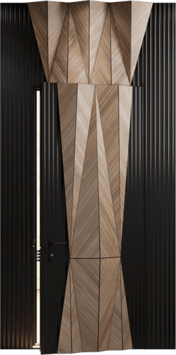 Sleek 3D Facet HDHMR Door - Customizable Modern Door