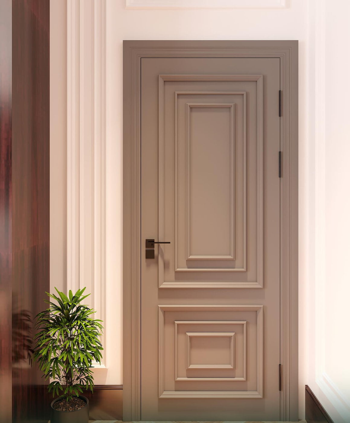 Modern Sophistication 3D HDHMR Moulding Door in Taupe - Customizable ...