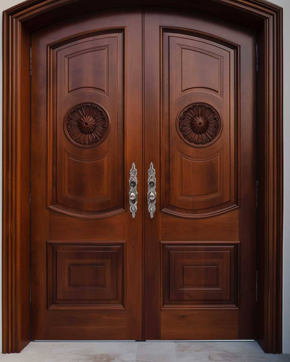 Majestic Splendor: 3D HDHMR Double Door with Exquisite Deco Paint