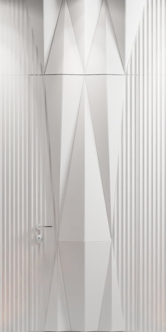 Sleek 3D Facet HDHMR Door - Customizable Modern Door